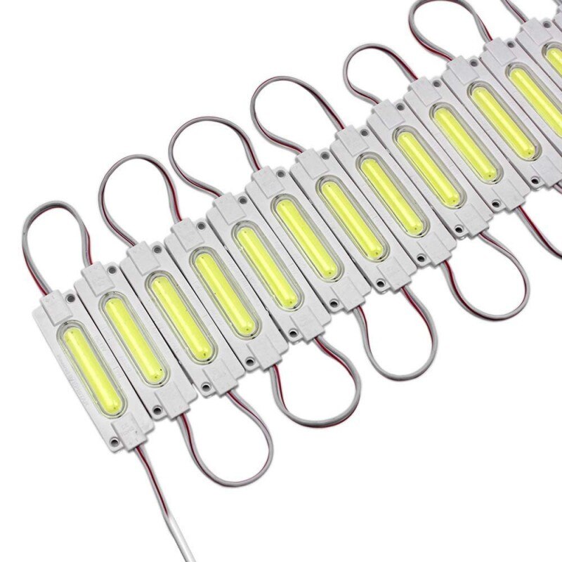Set 20 Module LED COB led cu lupa tensiune intrare 12v lumina alb rece ...