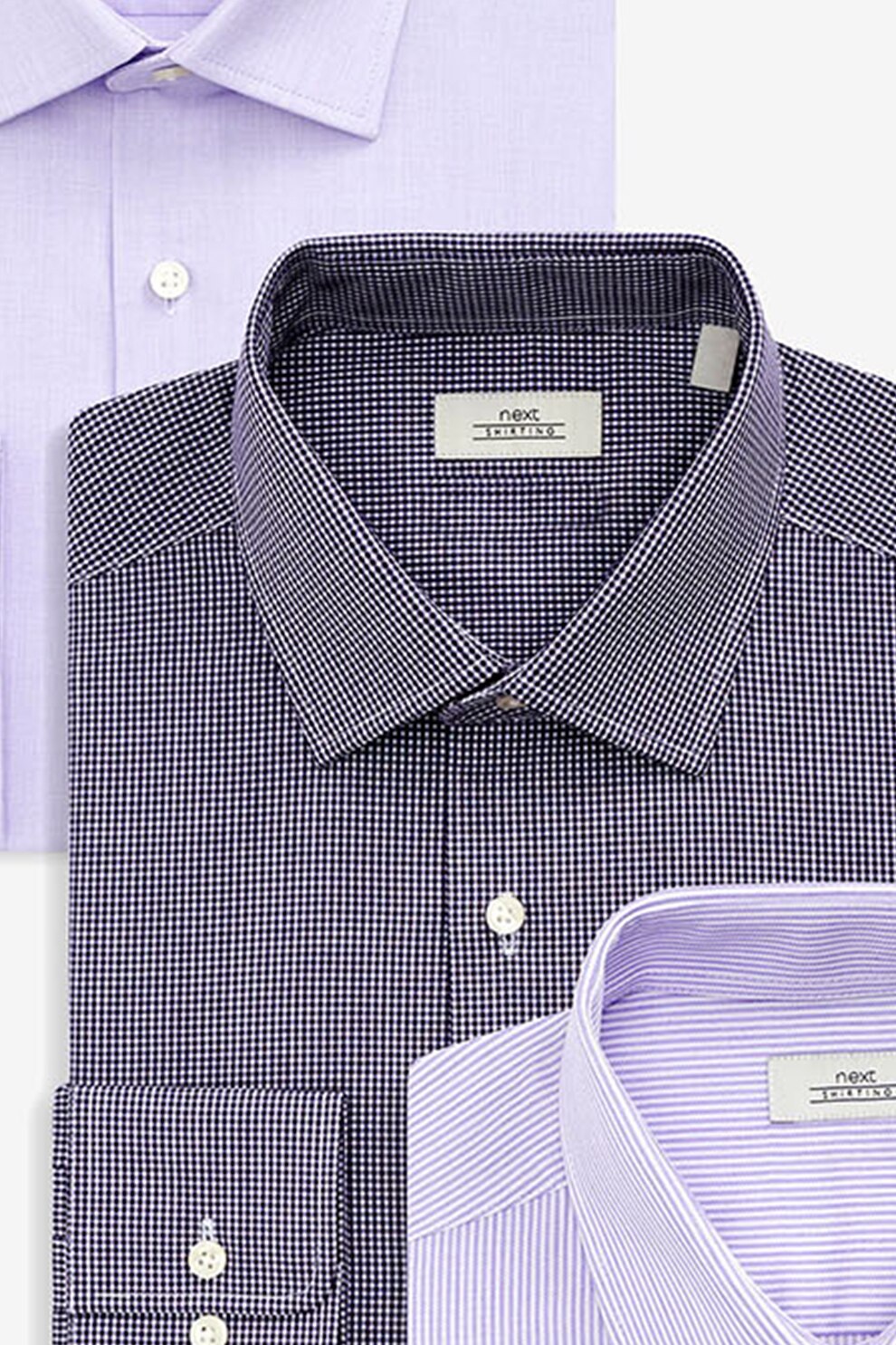 NEXT, Set de camasi slim fit - 3 piese, Lila, 18 - eMAG.ro