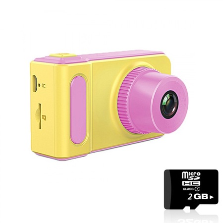 Camera sport pentru copii, 720x320, Microfon incorporat, 2 GB, Roz ...
