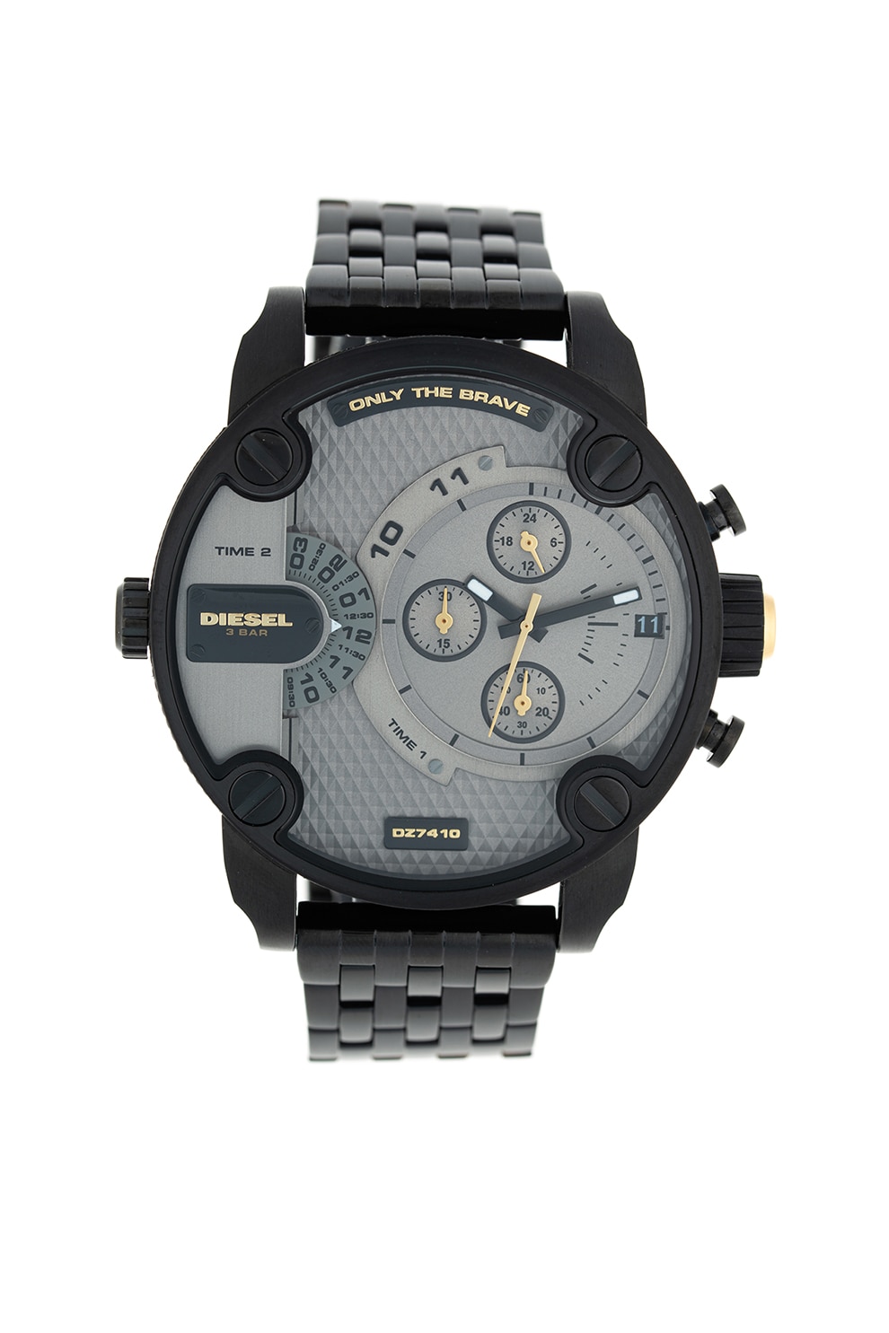 Diesel, Часовник с хронограф и две часови зони, Черен - eMAG.bg