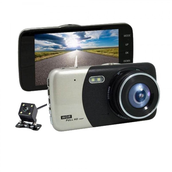 Set video recorder cu camera cadou pentru vedere spate WDR Full HD 1080 ...