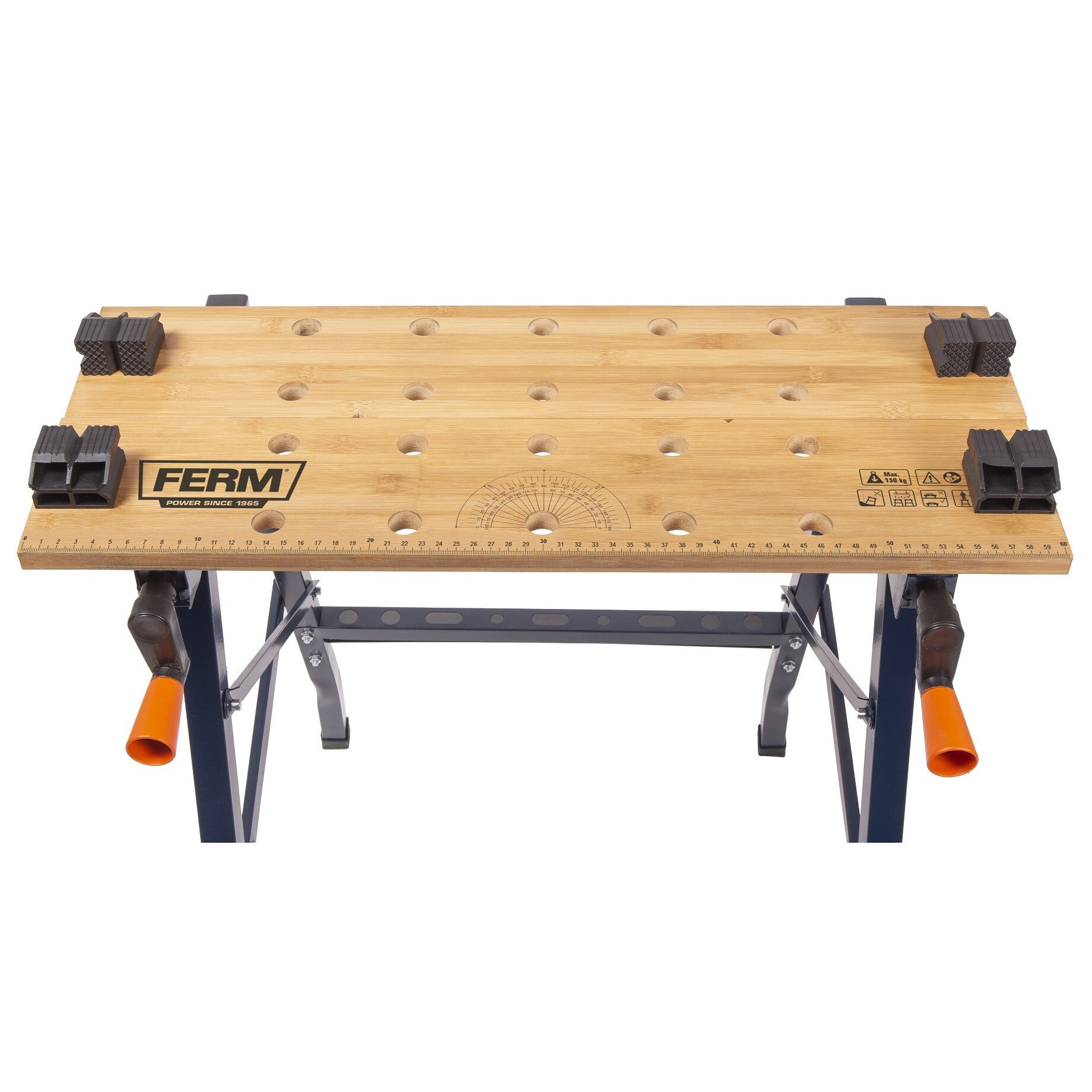 Masa de lucru Ferm, WBM1004, Sarcina maxima 150 kg, Negru/Maro - eMAG.ro