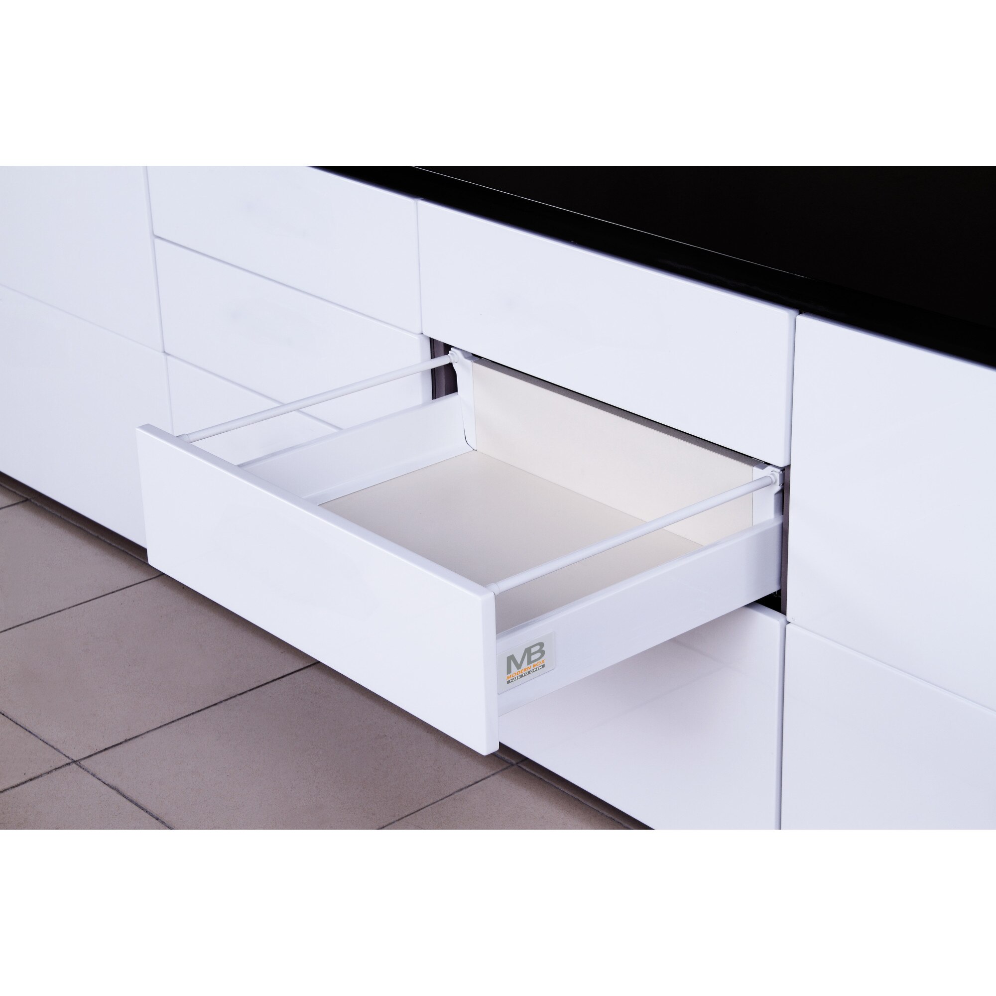 Sertar cu amortizare, laterale metalice, ModernBox L= 500 mm, h=146 mm ...