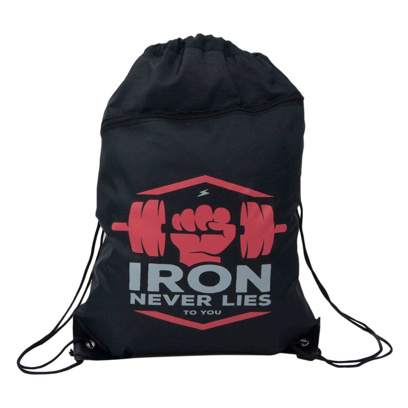 Geanta sport de sala, model cu mesaj, negru, 32x43 cm - eMAG.ro