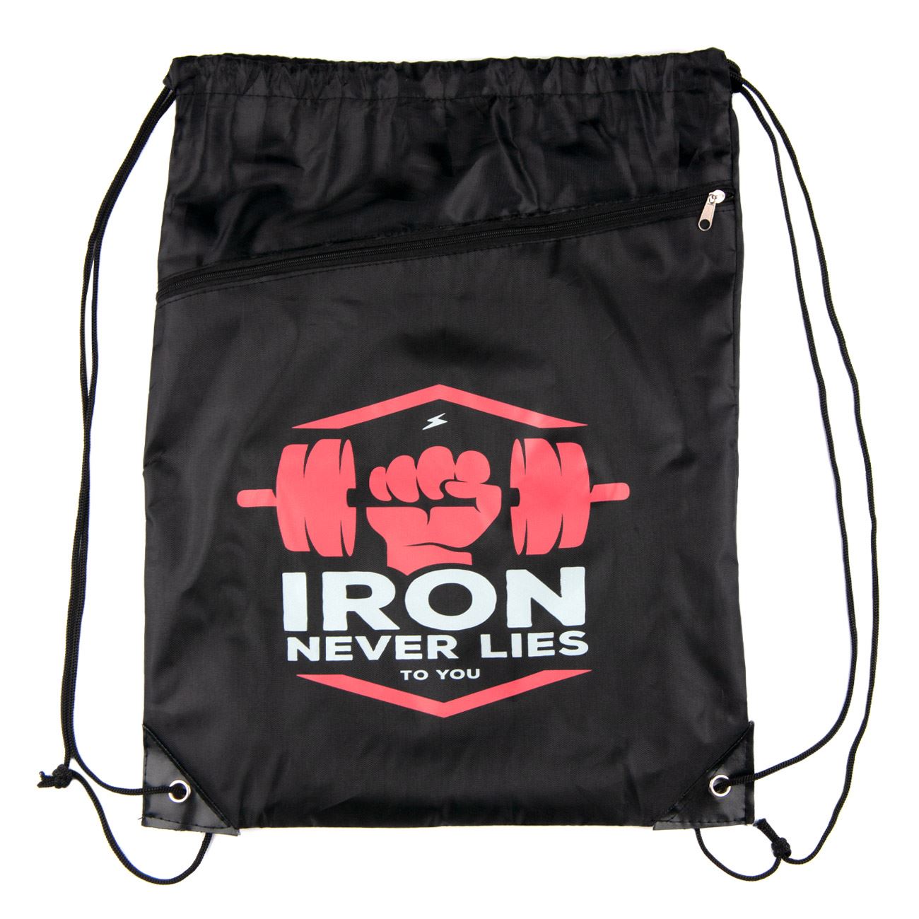 Geanta sport de sala, model cu mesaj, negru, 32x43 cm - eMAG.ro