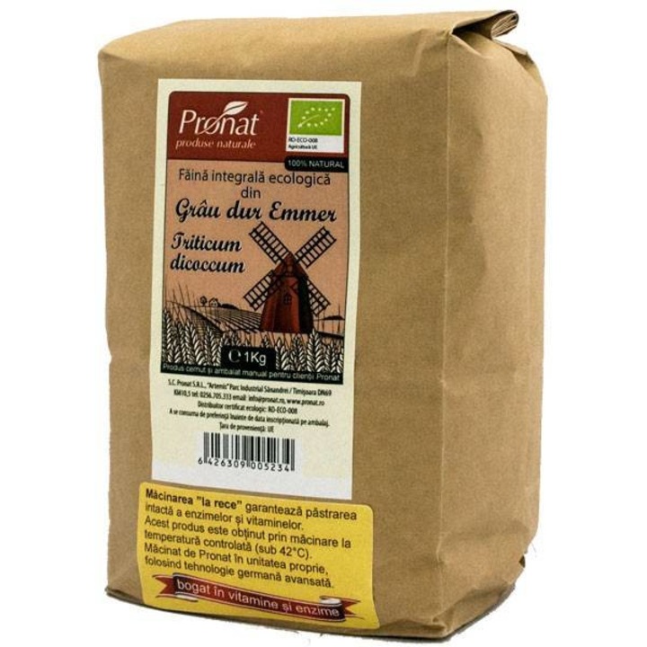 Faina integrala din grau dur, Emmer, bio, 1Kg - eMAG.ro