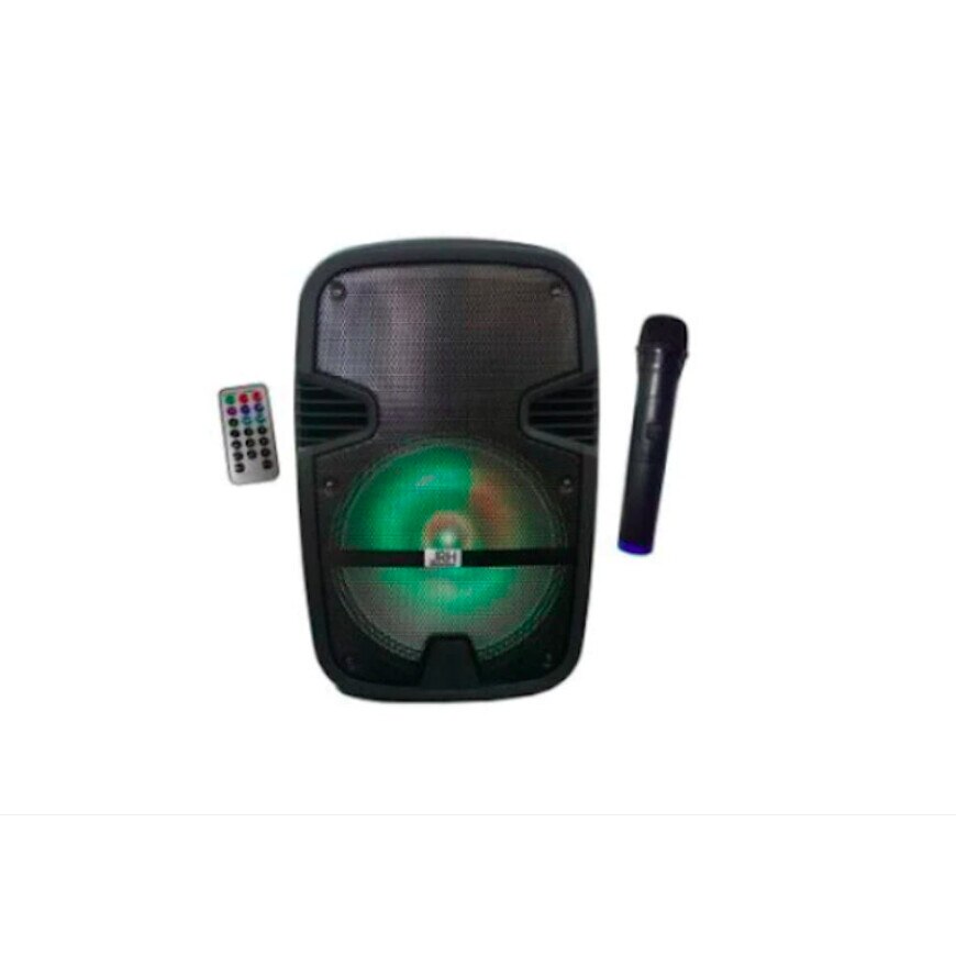 Boxa portabila karaoke D12, 1000 W cu microfon, microSD card, USB, AUX ...