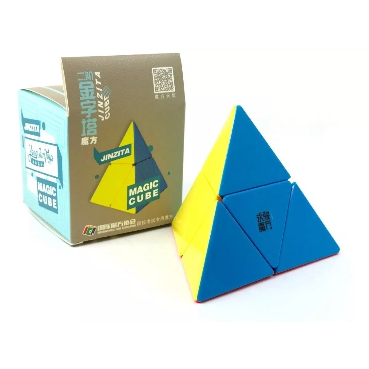 Cub Rubik 2x2x2 YongJun Jinzita Pyraminx stickerless, 166CUB - eMAG.ro