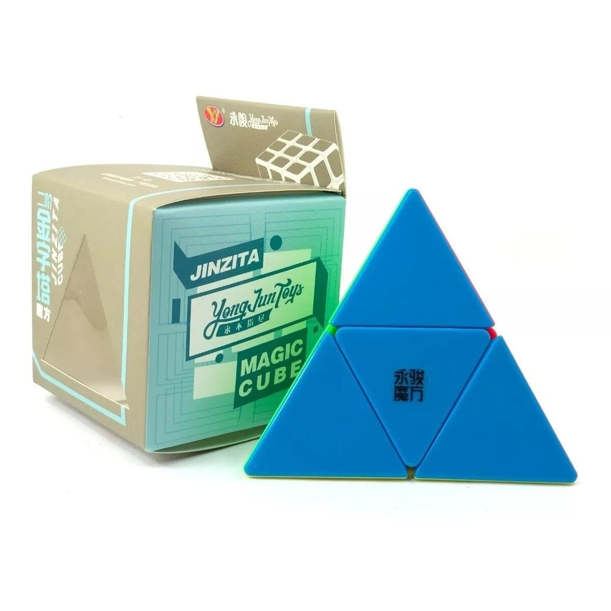 Cub Rubik 2x2x2 YongJun Jinzita Pyraminx stickerless, 166CUB - eMAG.ro