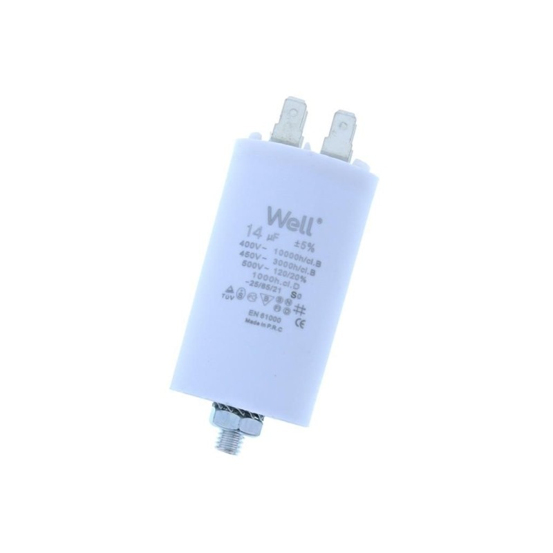 Condensator pornire motor 400v 14uf cu pin, well - eMAG.ro
