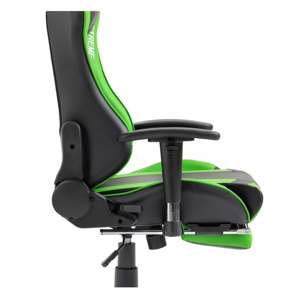Scaun Gaming Extreme HERO, Piele sintetica, Negru/Verde - eMAG.ro