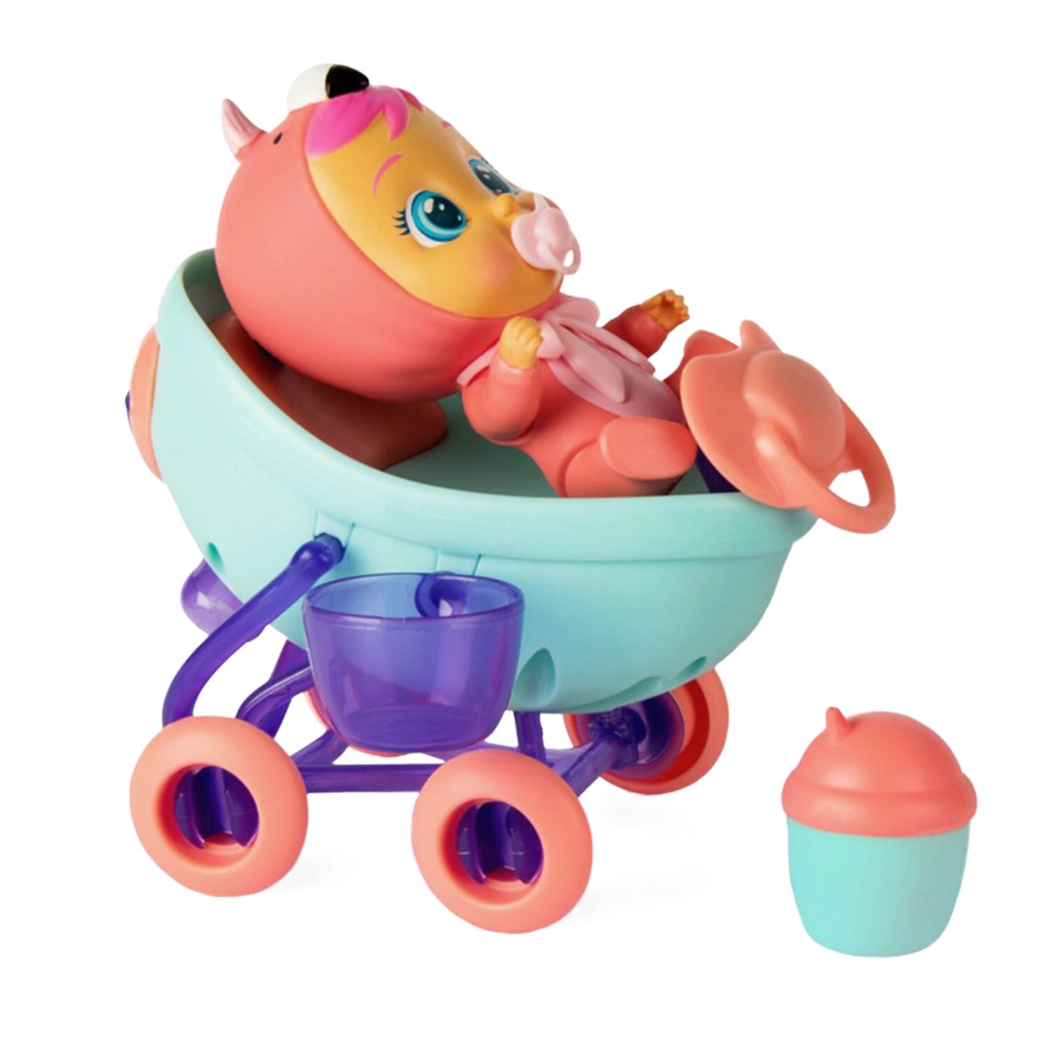 Set de joaca cu papusa Cry Babies Magic Tears - Fancy si caruciorul ei ...