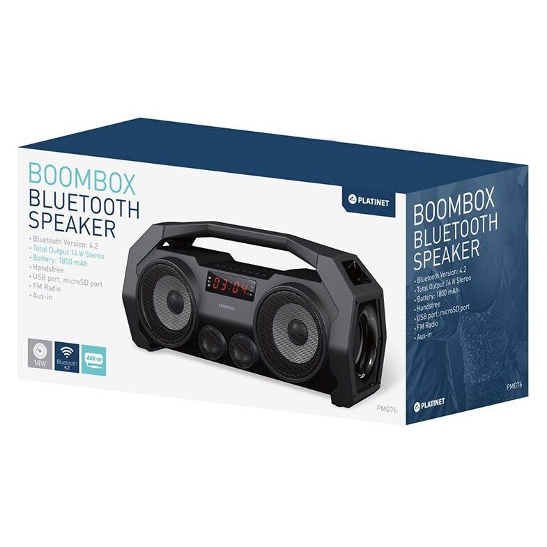 Boxa Portabila PMG76, Bluetooth, 14 W (Negru) - eMAG.ro