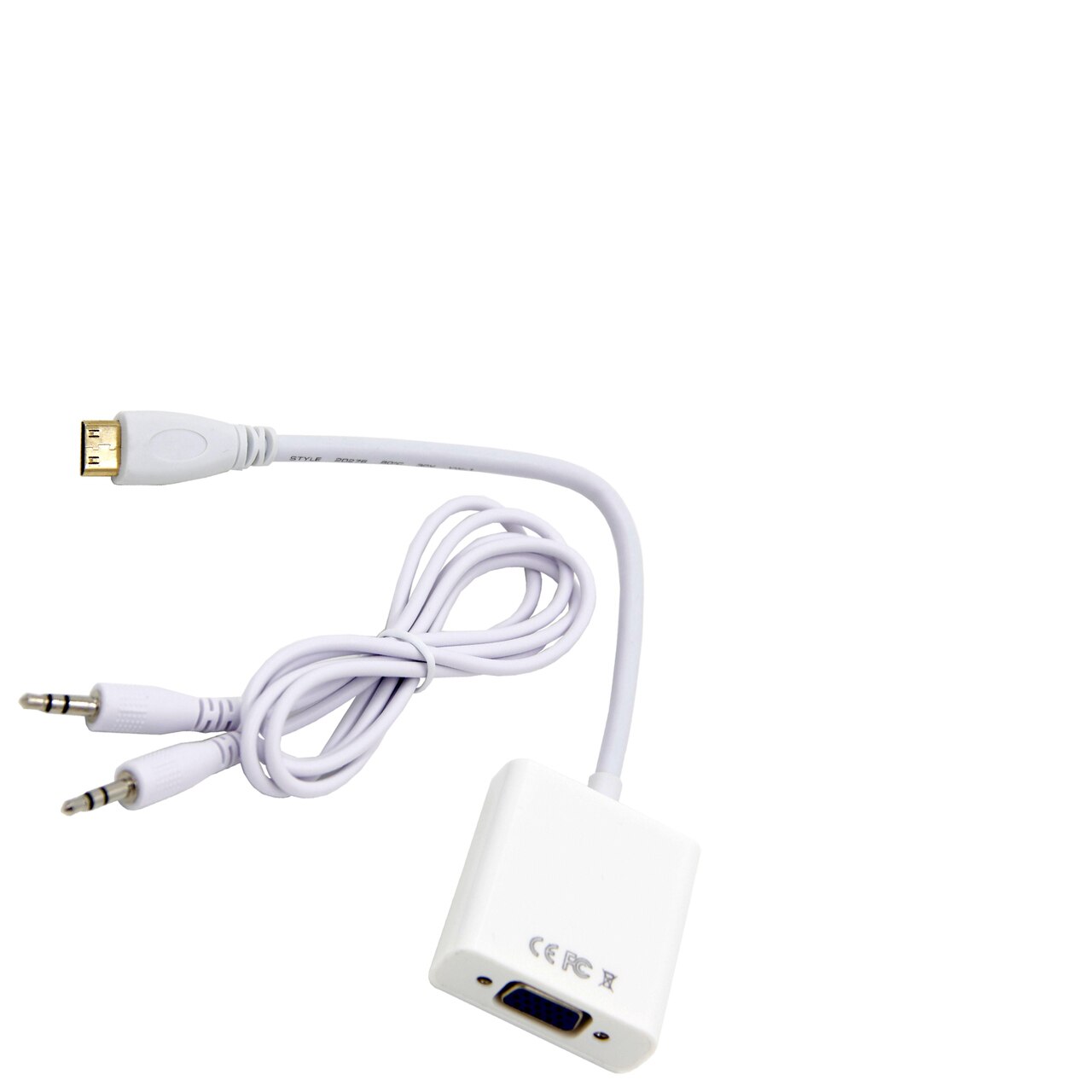 Mini HDMI - VGA adapter, aranyozott csatlakozók, audiokábel mellékelve ... Mini HDMI - VGA adapter, aranyozott csatlakozók, audiokábel mellékelve ...