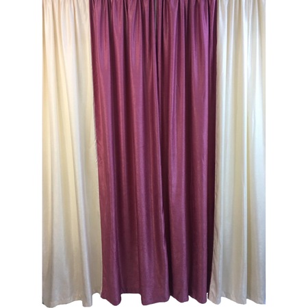 Set draperii semiopace, culoare ivoire visiniu, colectia "Bicolor by ...