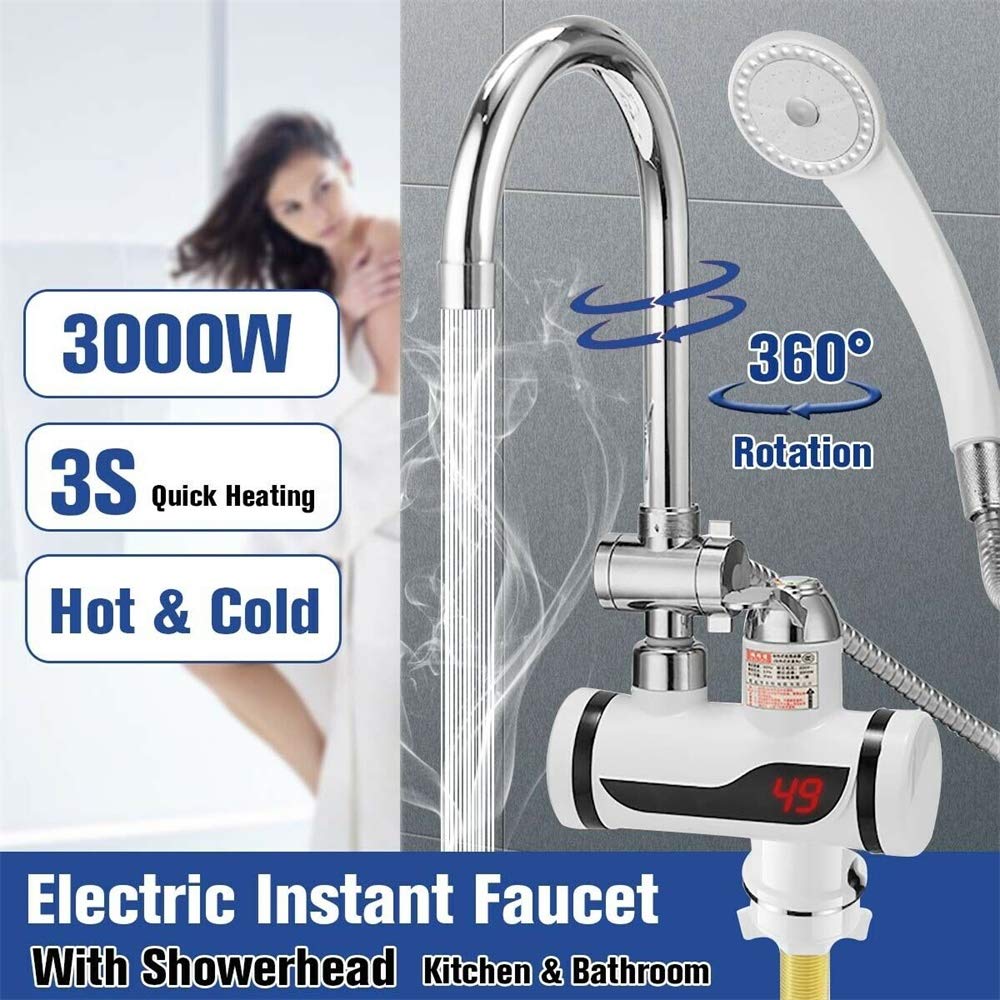 Baterie Dus Robinet electrica INSTANT AKU cu afisaj LED incalzit apa ...