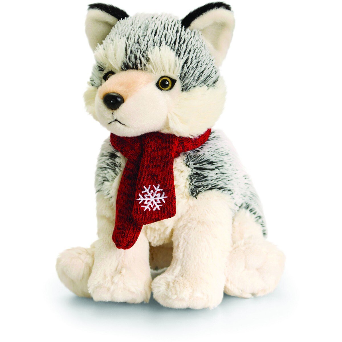 Catelus Husky de plus cu fular 20 cm - eMAG.ro
