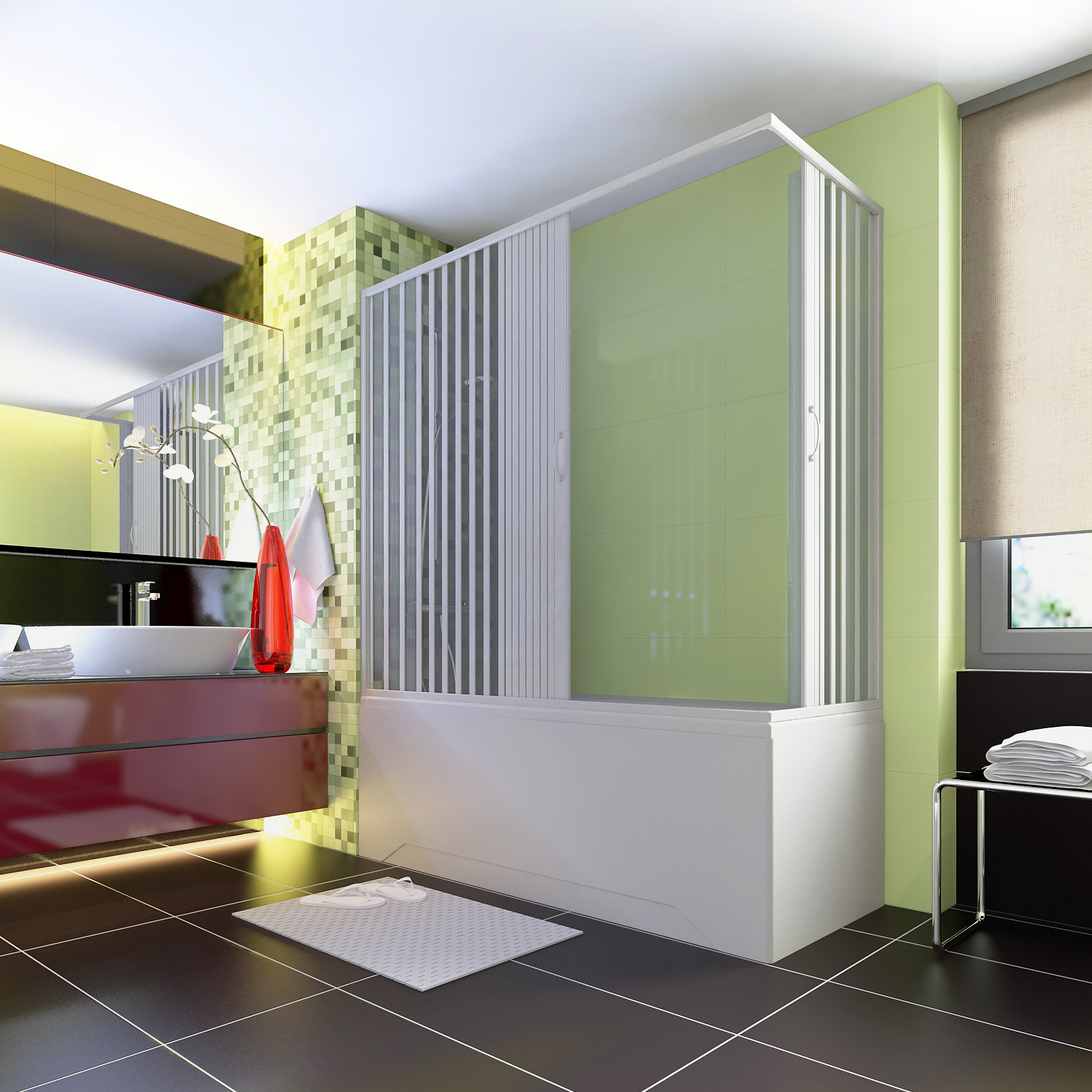 Cabina cada Galassia150, usi armonice, material Pvc, 150x80 cm - eMAG.ro