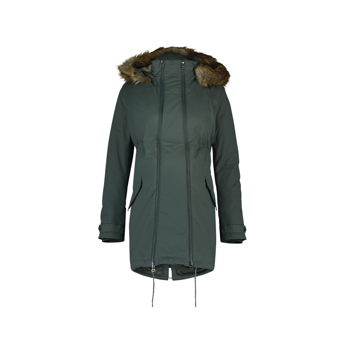 Geaca pentru gravide, Noppies, lunga, Malin, verde inchis, S EU - eMAG.ro