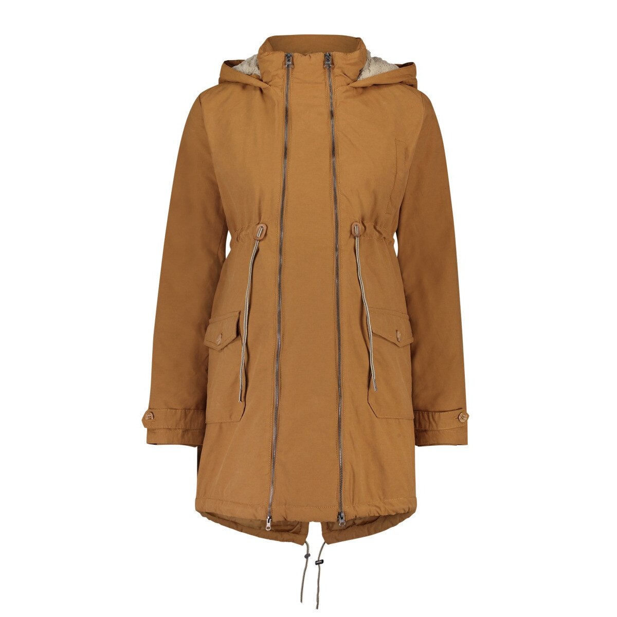 Geaca pentru gravide, Noppies, lunga, Malin, maro - eMAG.ro