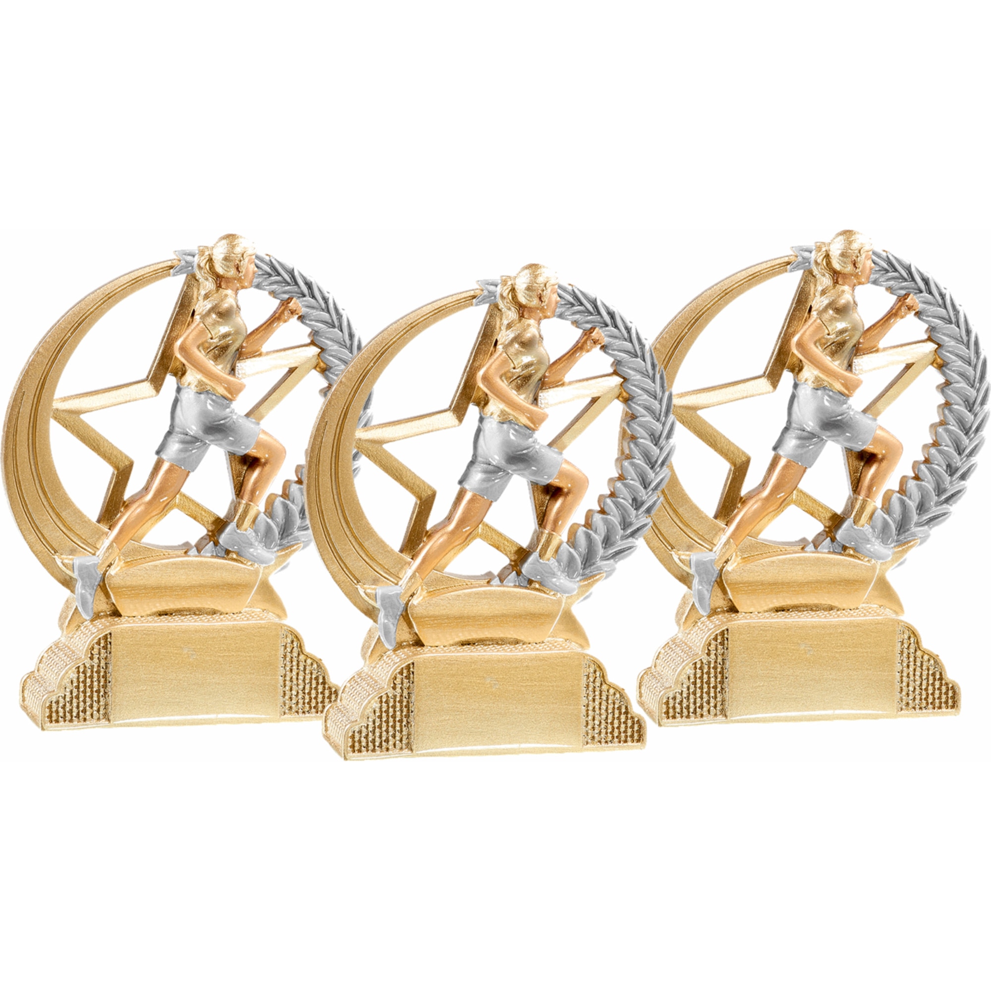 Set 3 Trofee Atletism Feminin, 13 cm - eMAG.ro