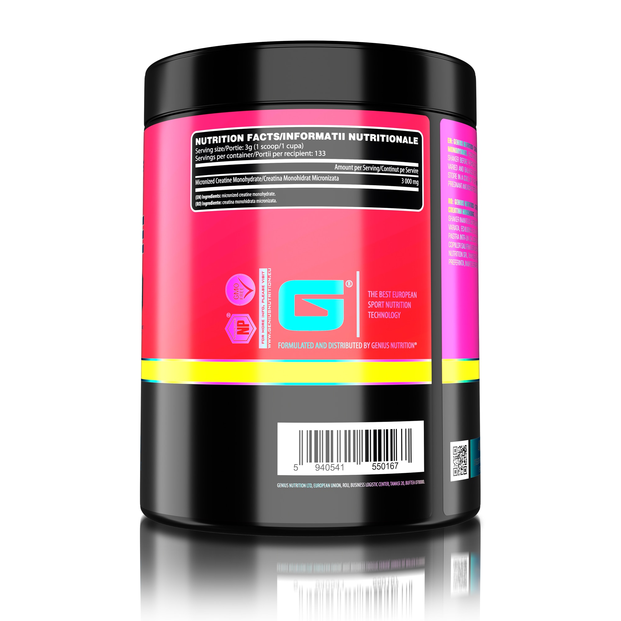 Creatine Monohydrate, Creatina Genius Nutrition pudra pentru dezvoltare ...