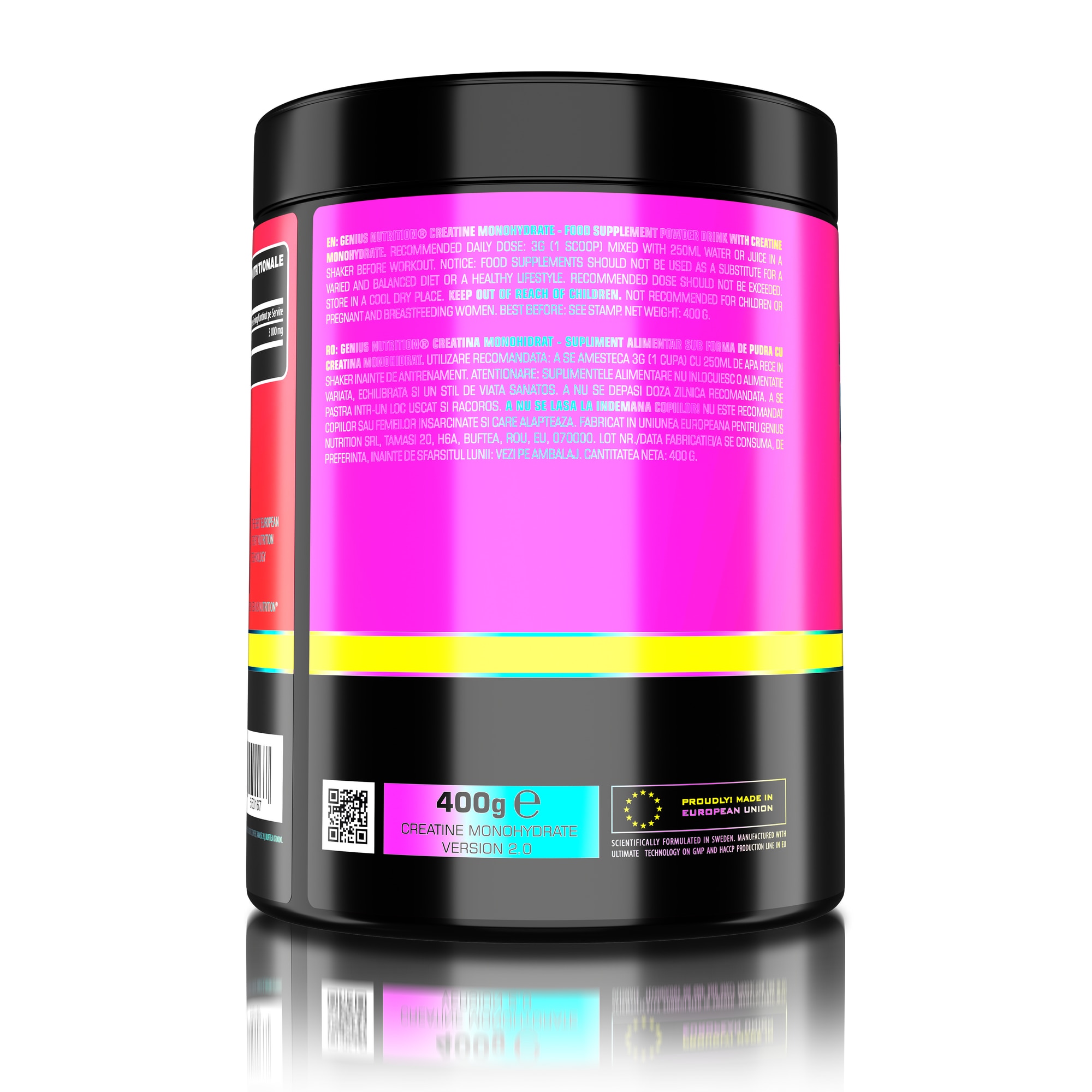 Creatine Monohydrate, Creatina Genius Nutrition pudra pentru dezvoltare ...