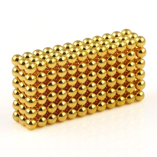 Bile Magnetice AntiStres Neocube, auriu gold, 5 mm, 216 piese MagCub ...