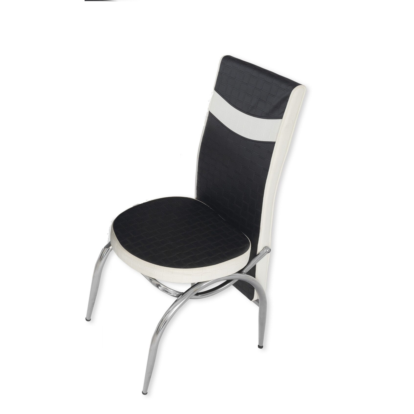 Set masa extensibila Amaryllis Black cu 6 scaune din piele ecologica ...