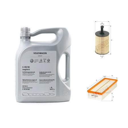 Комплект 5Л Масло VAG с Филтри HENGST за VW (TIGUAN I) 2.0 (След 10г ...