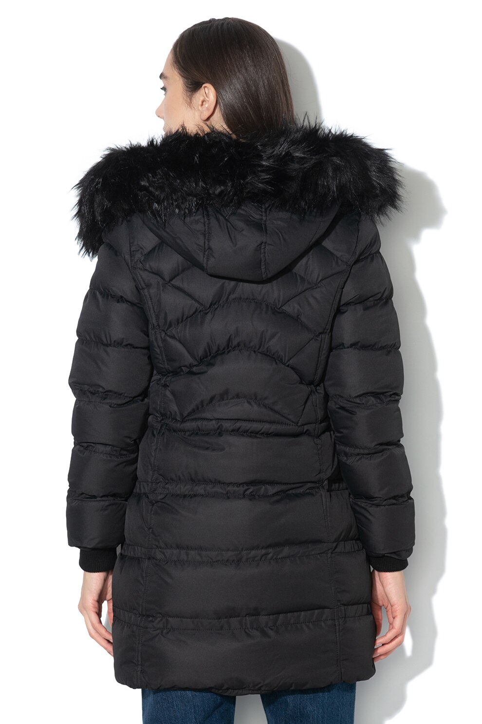 Geographical Norway, Зимно яке Collection с отделяща се качулка, Черен ...