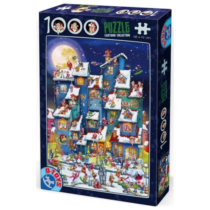 Puzzle D-Toys Cartoon: Santa Claus, 1000 piese - eMAG.ro