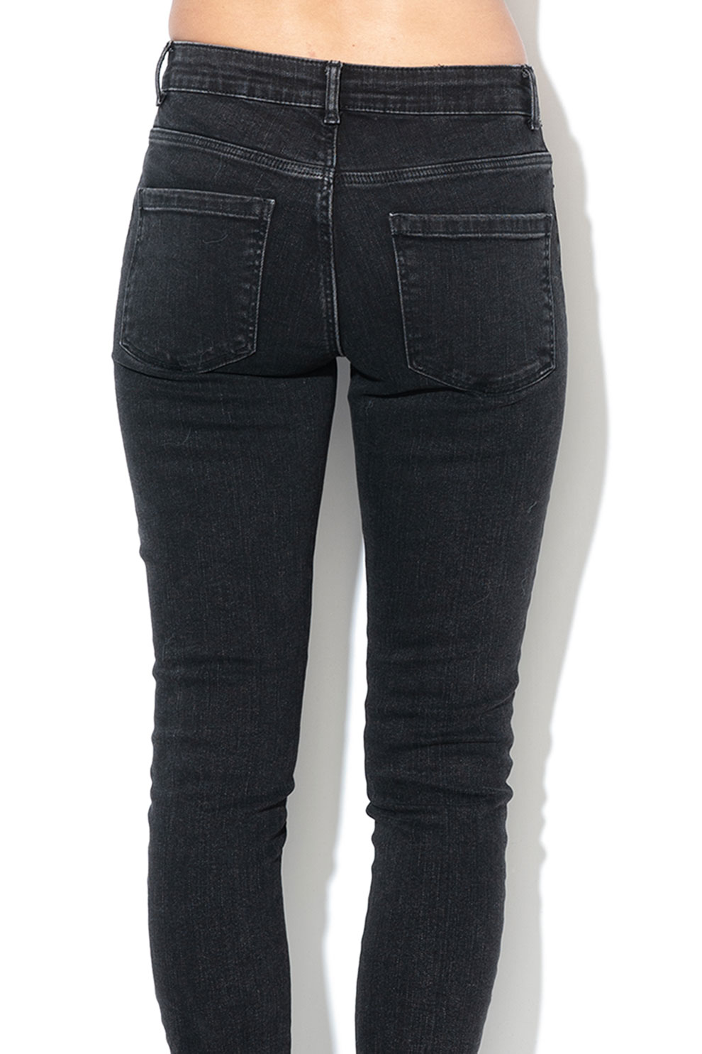 Vero Moda, Blugi slim fit Seven, Negru stins, S-L32 - eMAG.ro