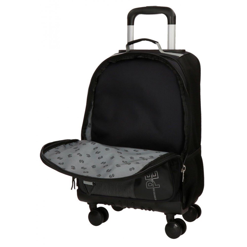 Troler convertibil / Rucsac 4 roti 2 compartimente 44 cm Pepe Jeans ...