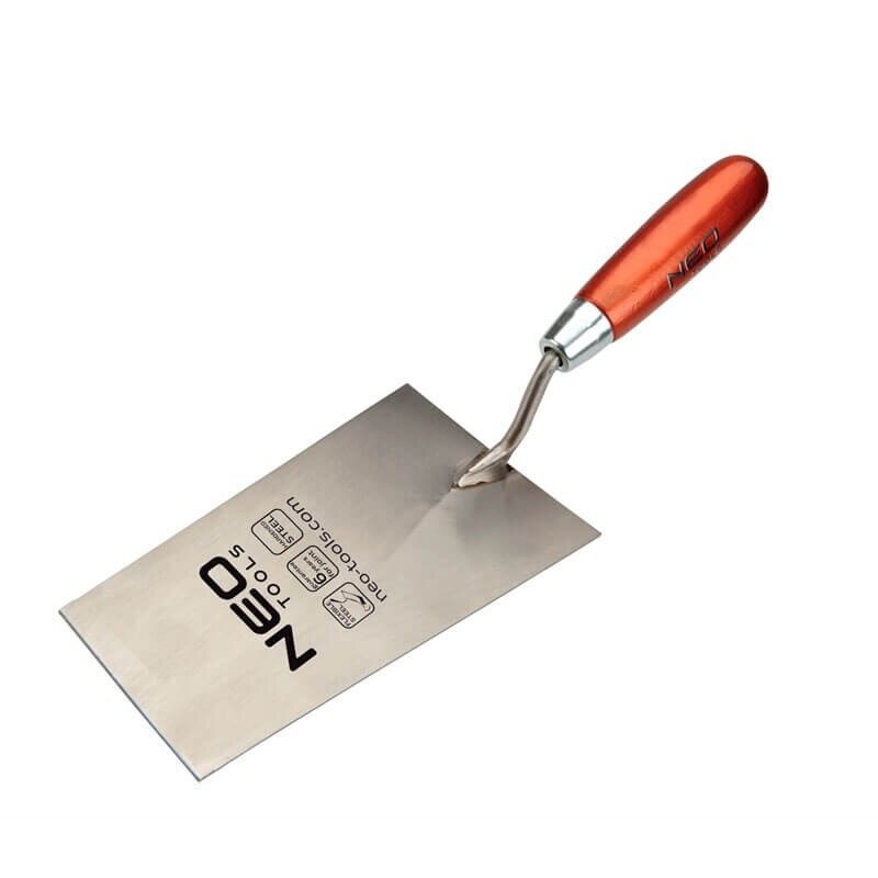 Mistrie trapezoidala, inox, maner din lemn, 160mm, Neo 50-011 - eMAG.ro