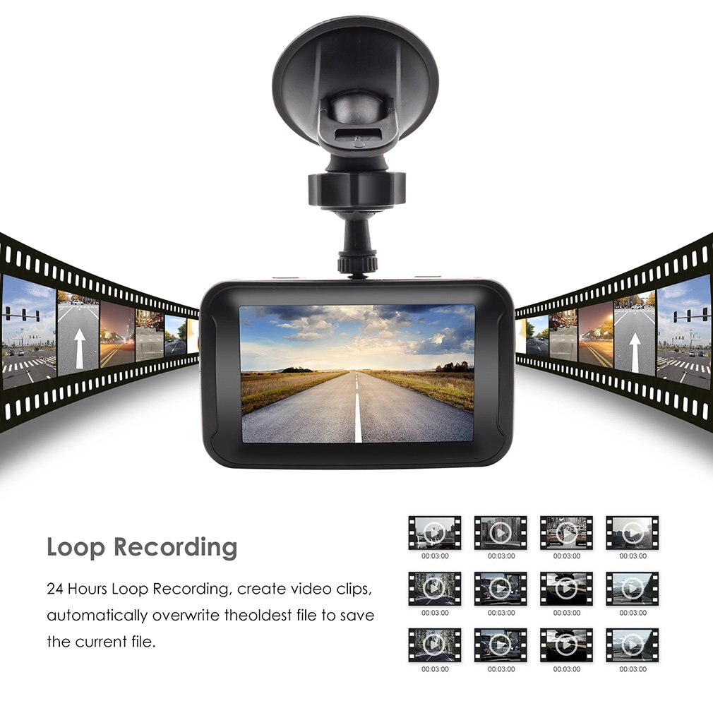 Camera Auto Dubla,Full HD ,unghi Wide 170 grade,Parking Mode,Detectie ...