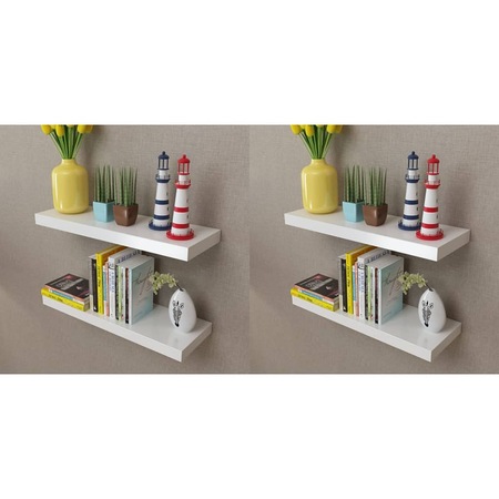 Set 4 Rafturi de perete, alb, 60 cm, Elegant，pentru living Mobila9277 ...