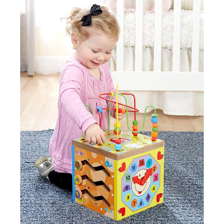 Centru de activitati "Farm" 5 in 1 din lemn, educational si ...