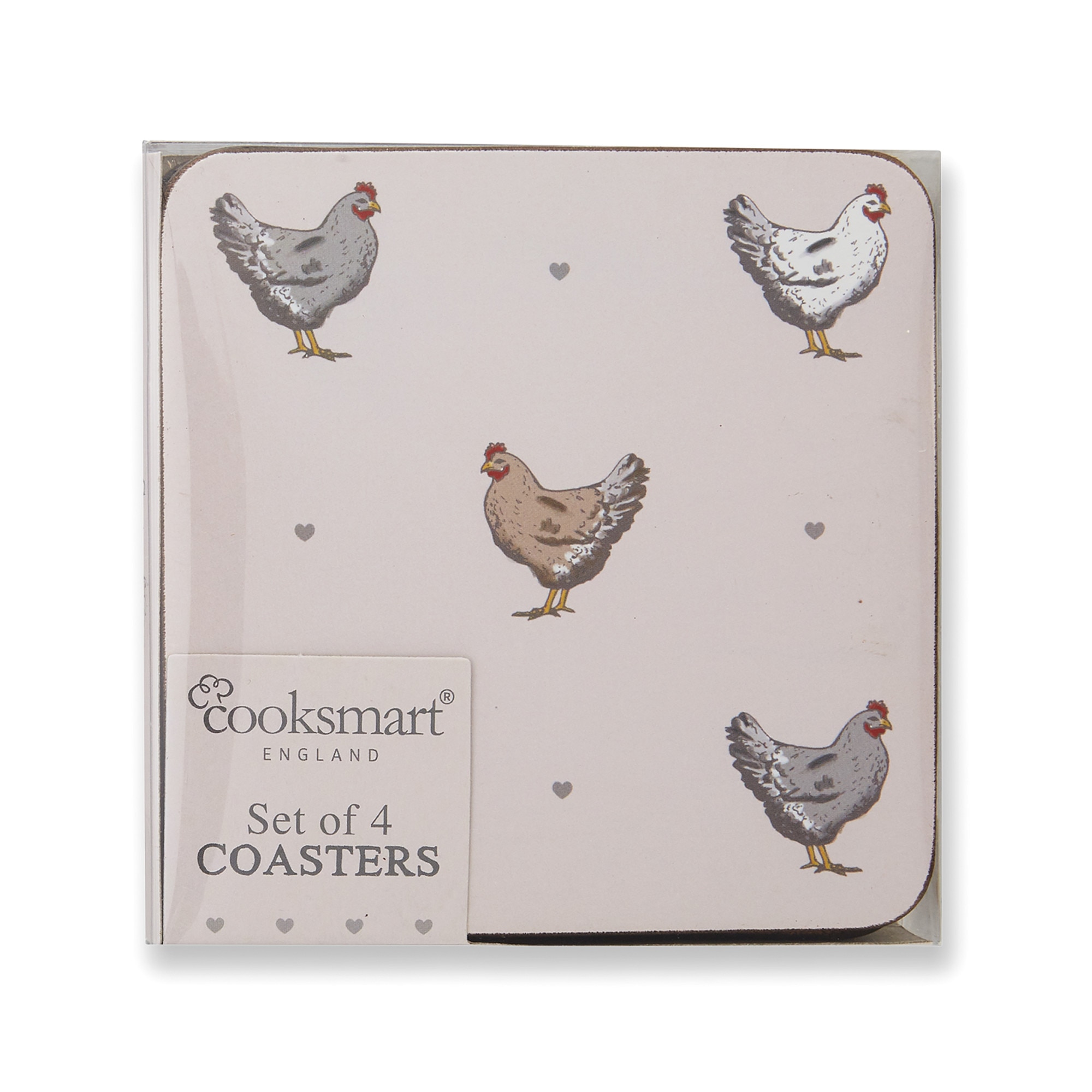 Set 4 suporturi/coasters pahar Cooksmart Farmers Kitchen, 10 x 10 cm ...