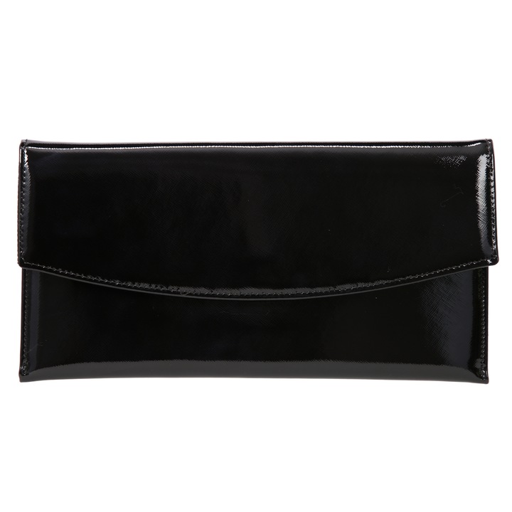 Plic elegant negru din piele saffiano lac, Magazinul De Genti - eMAG.ro