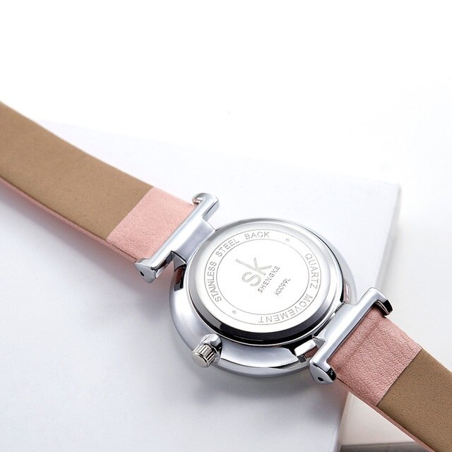 Ceas de damă SK Shengke Aceous cu cristale, Rose Gold - eMAG.ro
