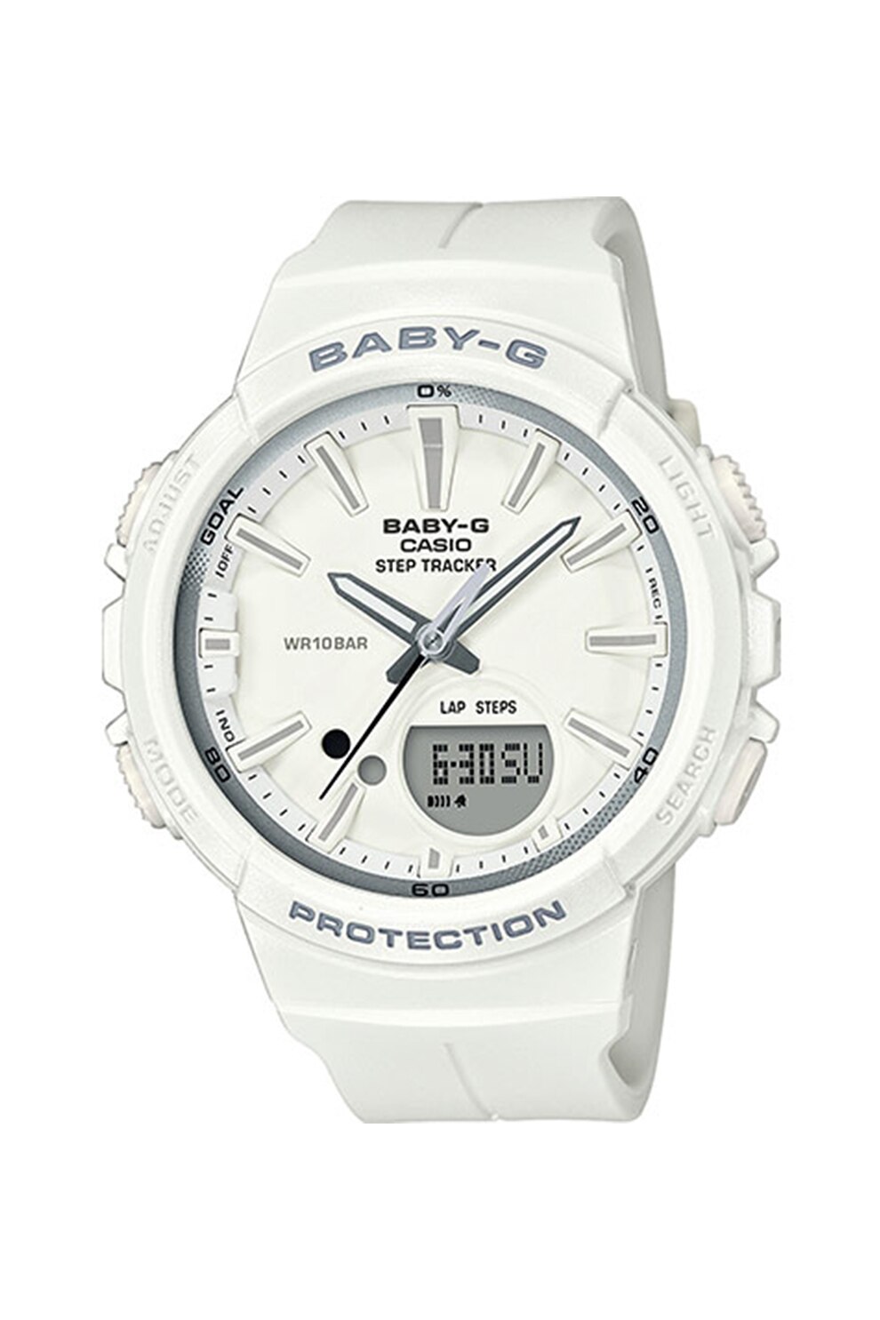 Casio, Ceas analog-digital cronograf, rezistent la socuri, Alb - eMAG.ro