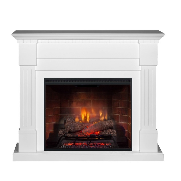 Semineu Dimplex Essex Alb - cu focar electric 3D Dimplex Revillusion 30 ...