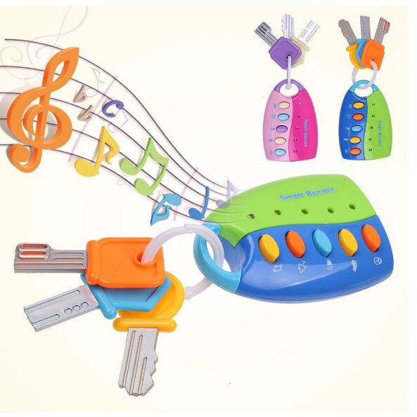 Telecomanda cu chei pentru copii cu sunete reale si lumini, Roz - eMAG.ro