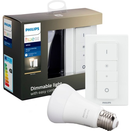 Pachet Bec inteligent LED Philips HUE, Bluetooth/Wireless, E27, 9W (60W ...