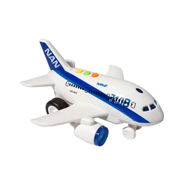 Avion de jucarie pentru copii 32x29x19 cm, cu lumina si sunte, ATS + 3 ...