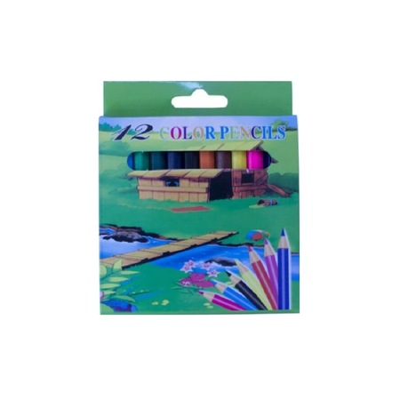 Creioane Colorate Mici EVOffice 12 Culori/Set, Dimensiuni 9x0.7 mm ...