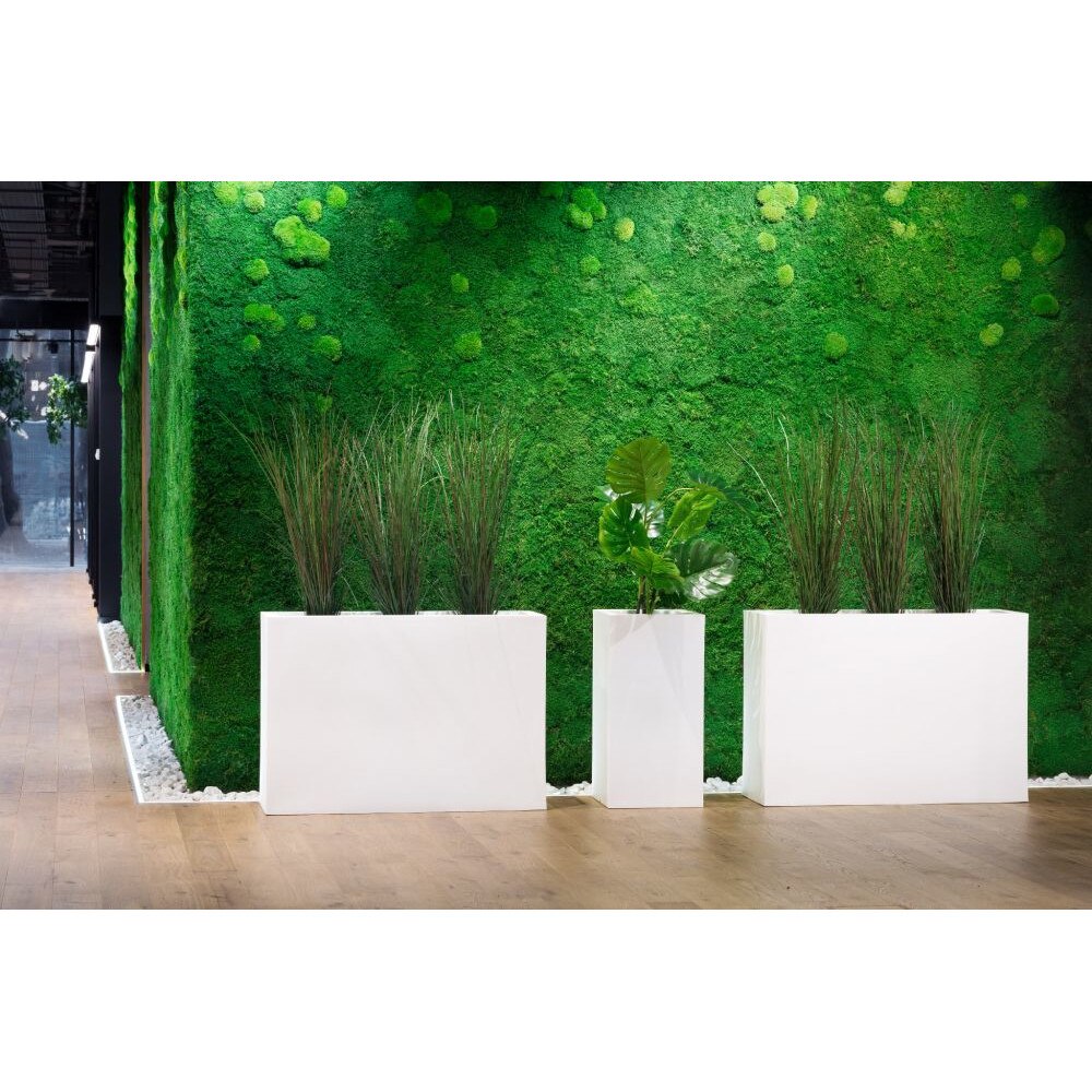 Ghiveci inalt, Monumo, alb, cu iluminare - eMAG.ro