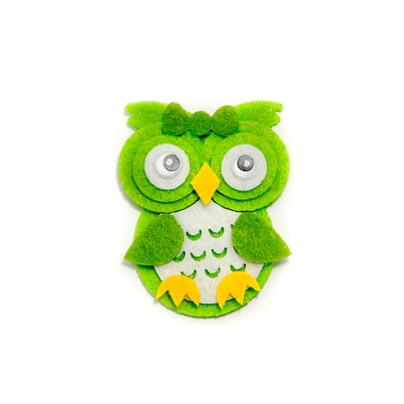 Figurina fetru - bufnita verde, 5 cm - eMAG.ro