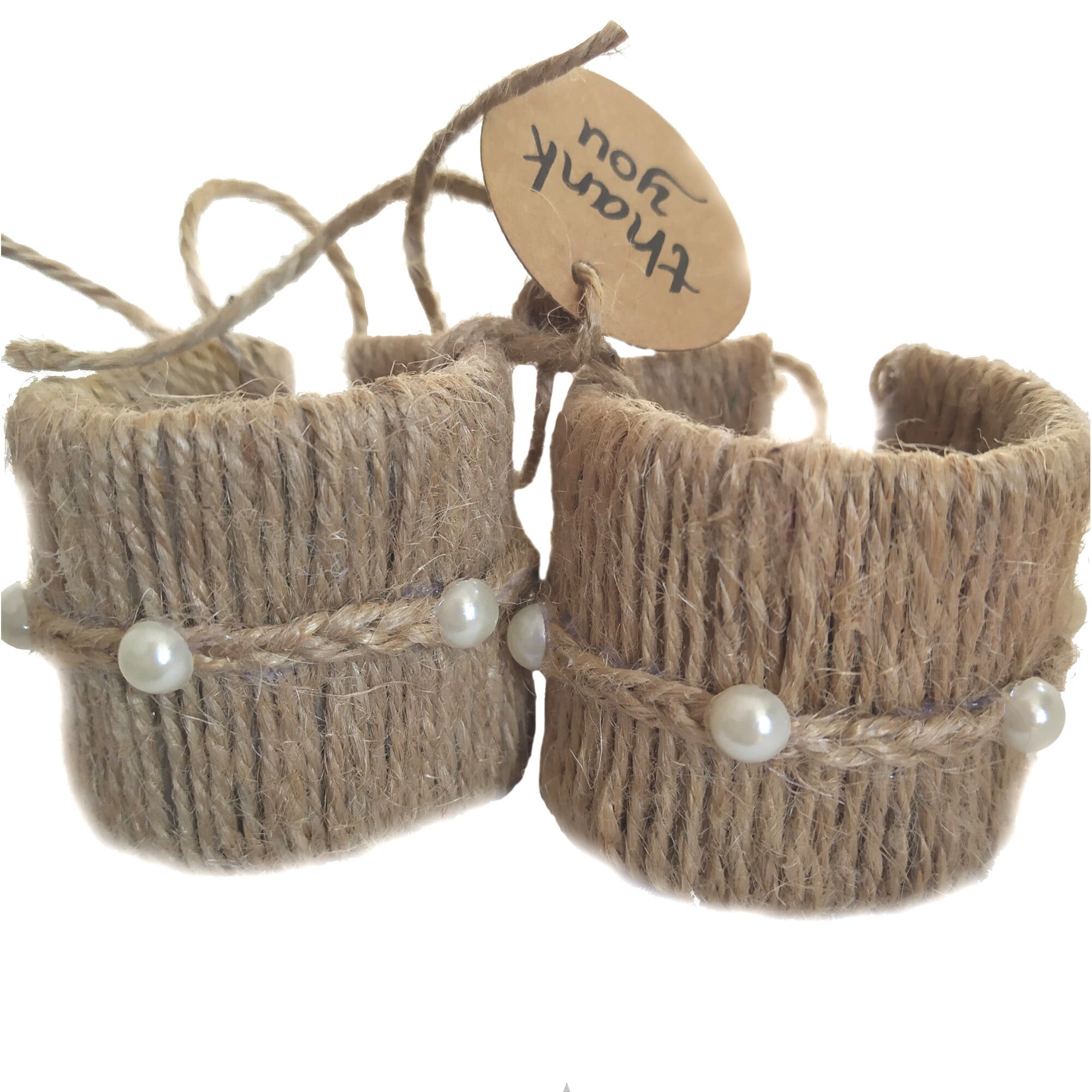 Set inele pentru perdele realizate manual, Lucille Craftshop, Iuta, 6 x ...